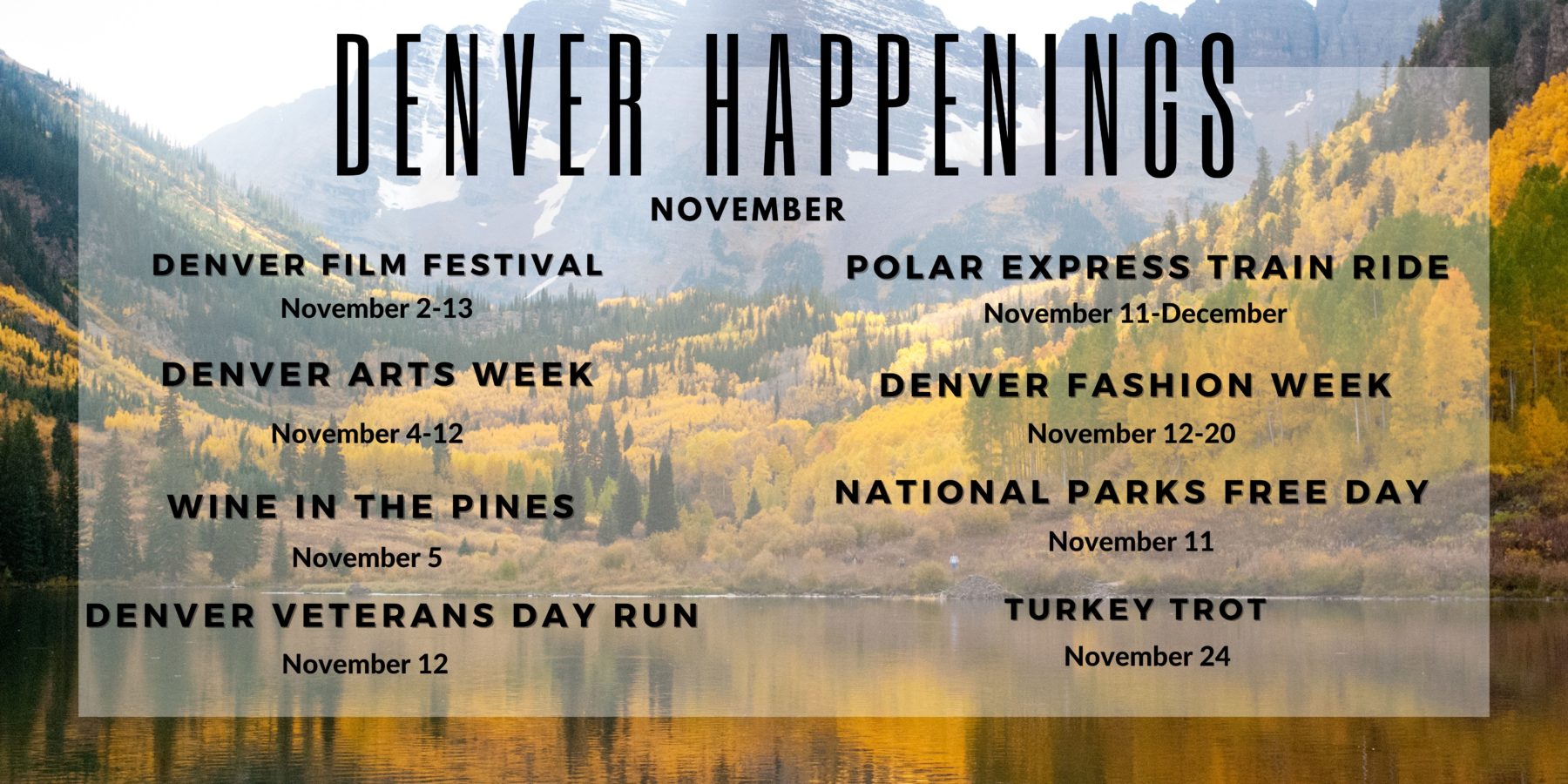 Denver Happenings in November - Walters & Co.